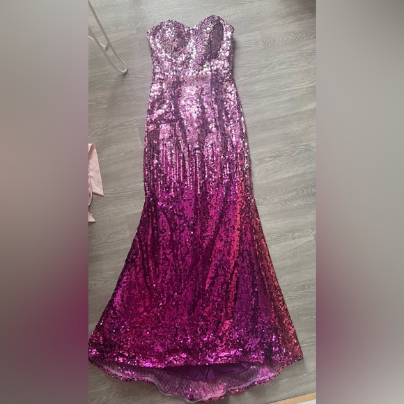 Night Moves Prom Collection | Dresses | Night Moves Purple Ombr Sequin ...